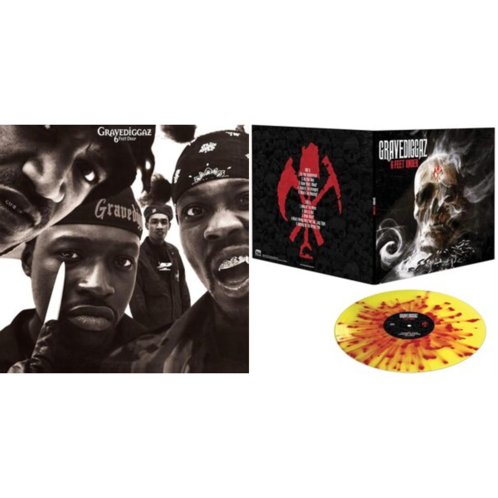 Gravediggaz - 6 Feet Deep (2LP) & 6 Feet Under (Yellow/Red – Weekly Hype